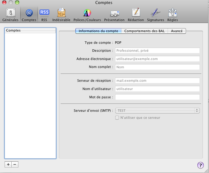 Apple Mail / Tutoriel de configuration de votre adresse de messagerie
